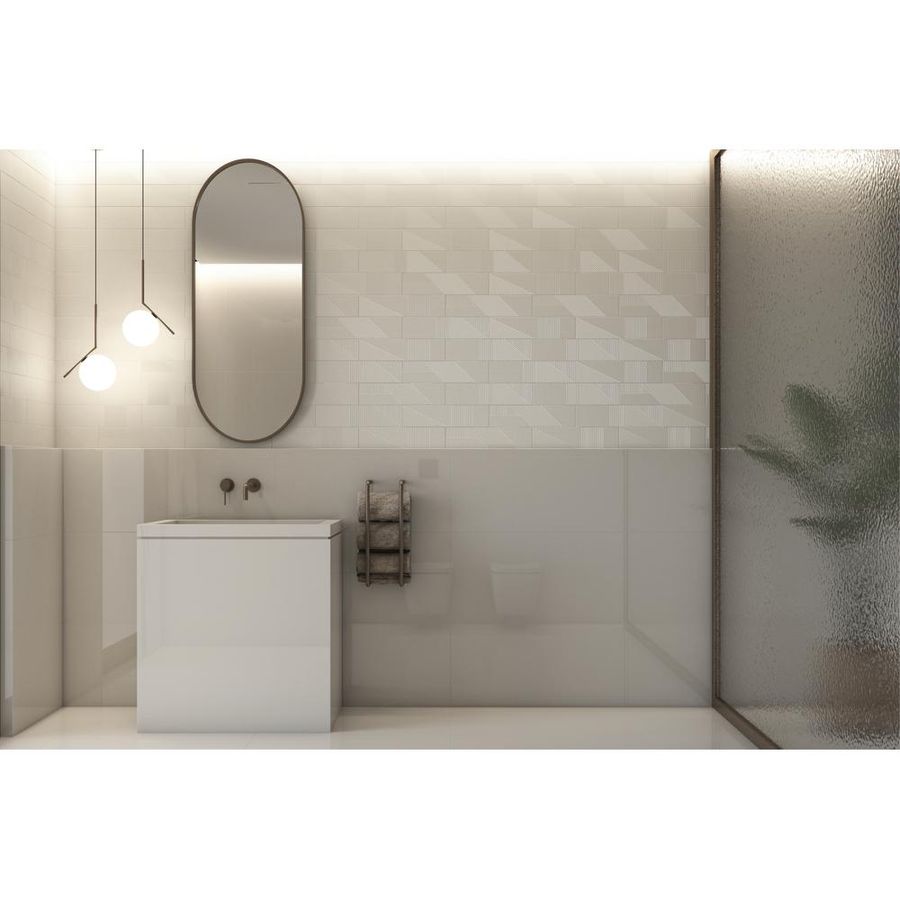 Revestimento 10X40cm Brilhante Patch Opera 3 Branco Decortiles - Acal Home Center