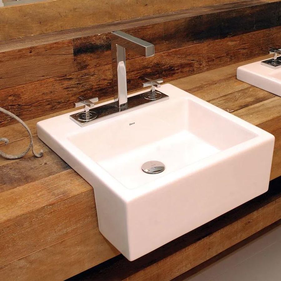 Cuba de Semiencaixe 42cm L830 Branco Gelo Deca - Acal Home Center