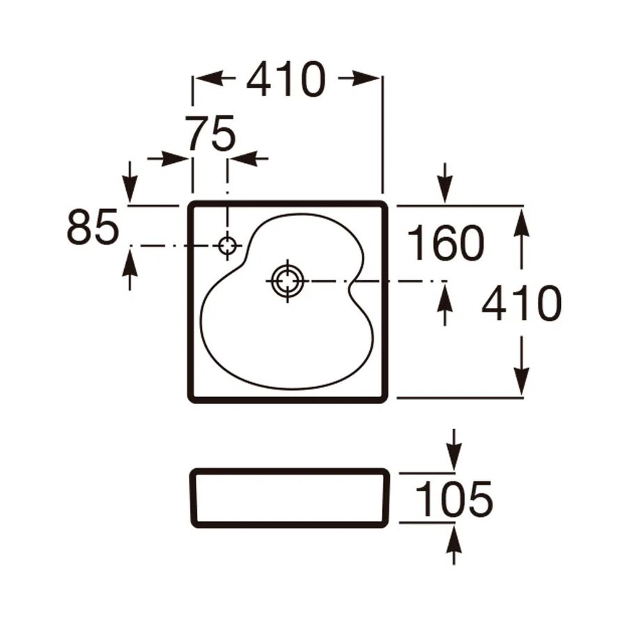 Cuba De Apoio 41x41cm Ruy Ohtake Stone Roca - Acal Home Center
