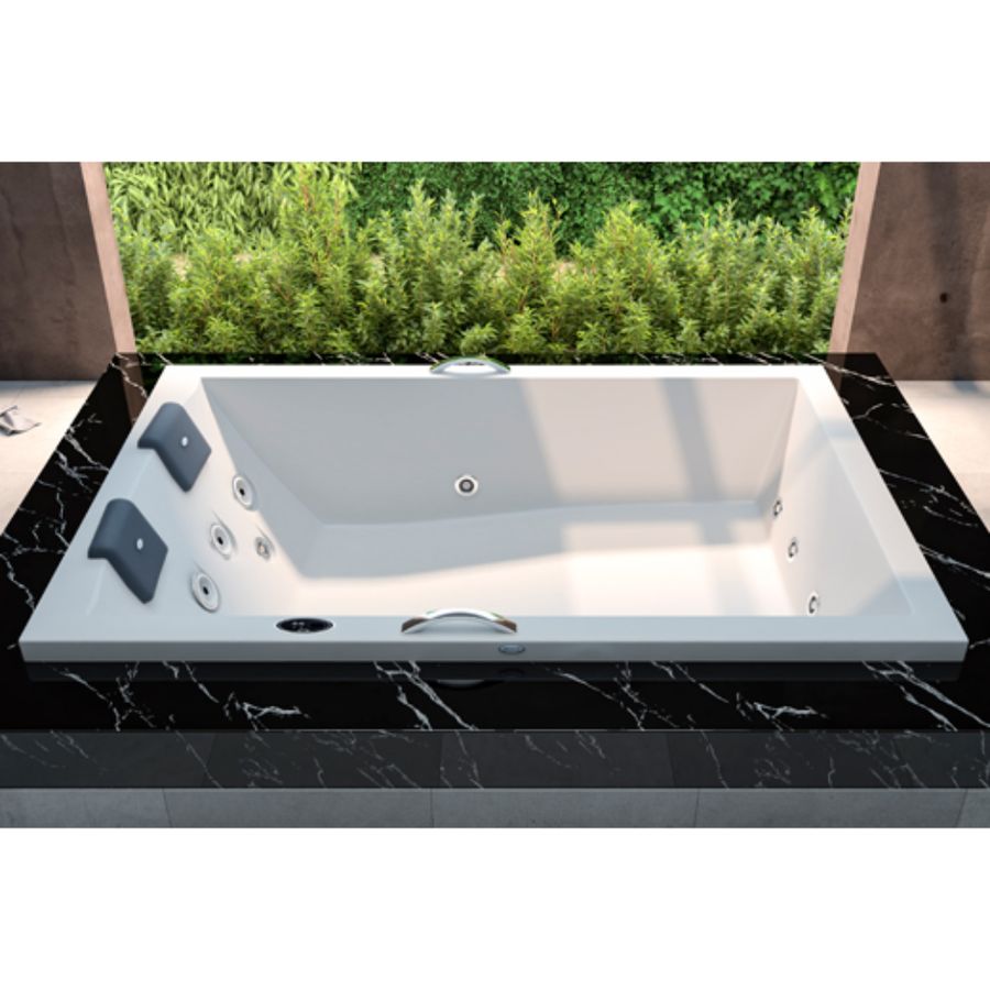 Banheira Pietá Dupla 180x120x50 com Aquecedor Jacuzzi - Acal Home Center