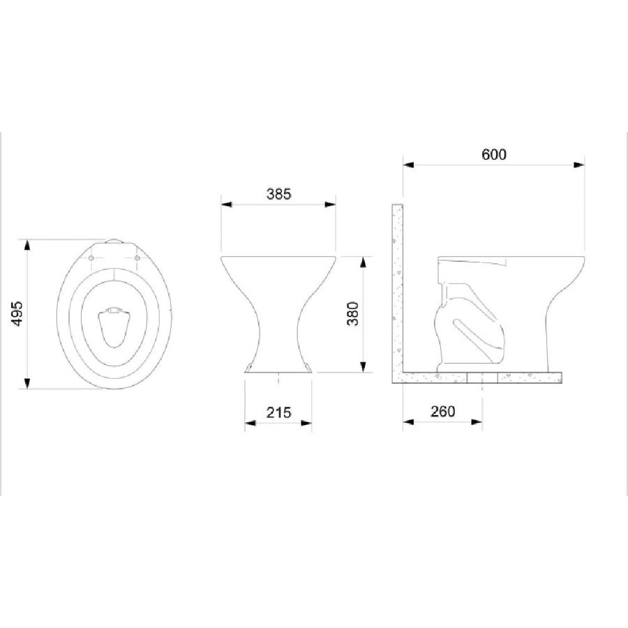 Bacia Convencional Saveiro Branca Celite - Acal Home Center
