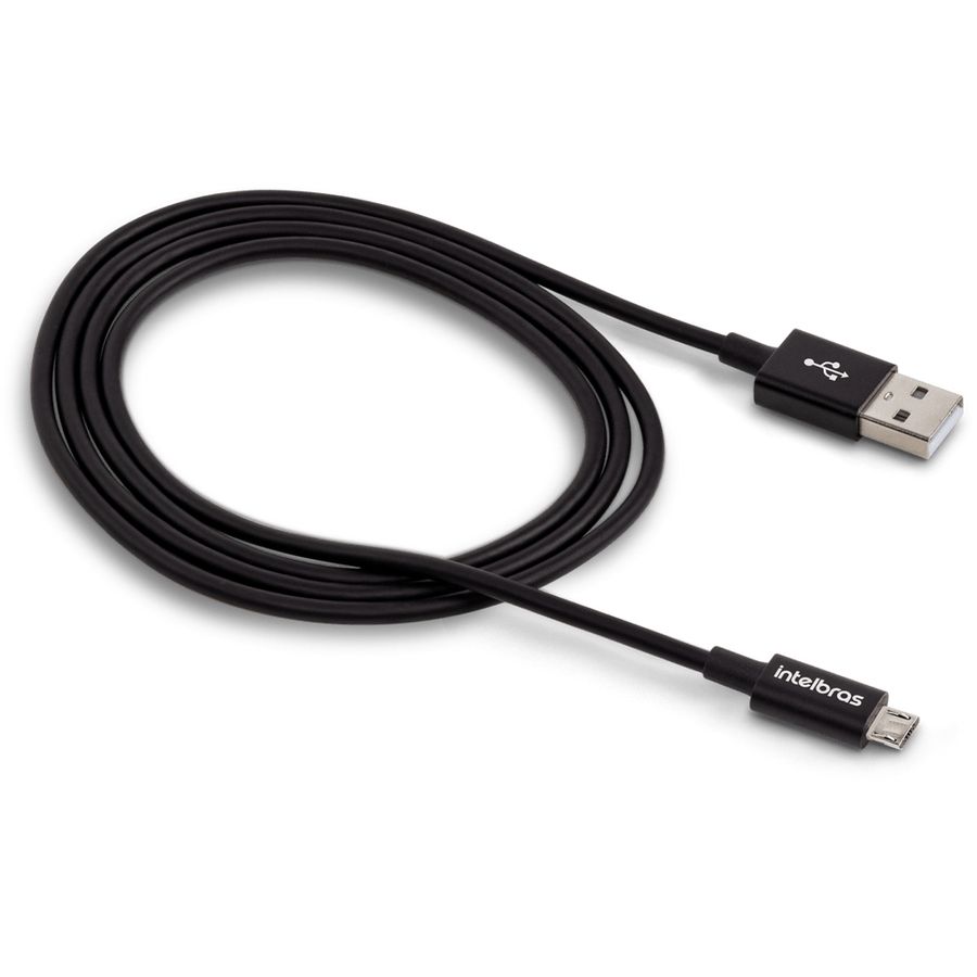 Cabo 1,2m Micro USB Preto Intelbras - Acal Home Center