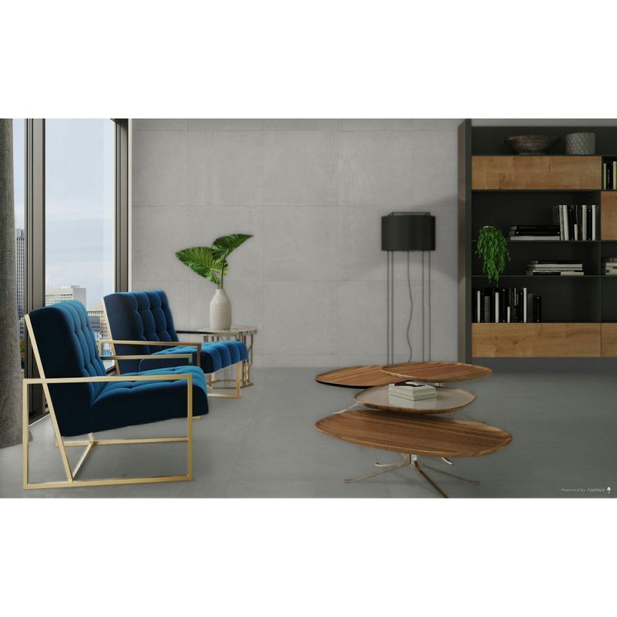 Porcelanato 80x80cm Cimento Acetinado Tipo A Ceusa - Acal Home Center