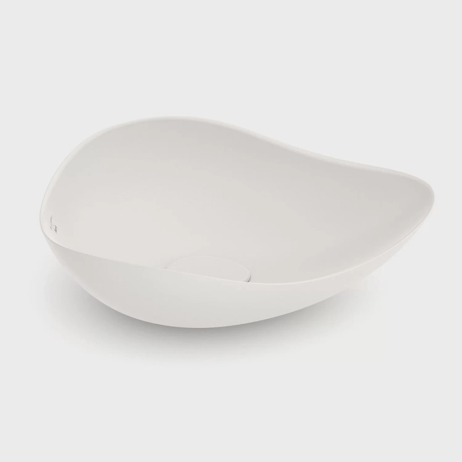 Cuba de Apoio Oval 54x37,5cm Ruy Ohtake Beige Roca - Acal Home Center